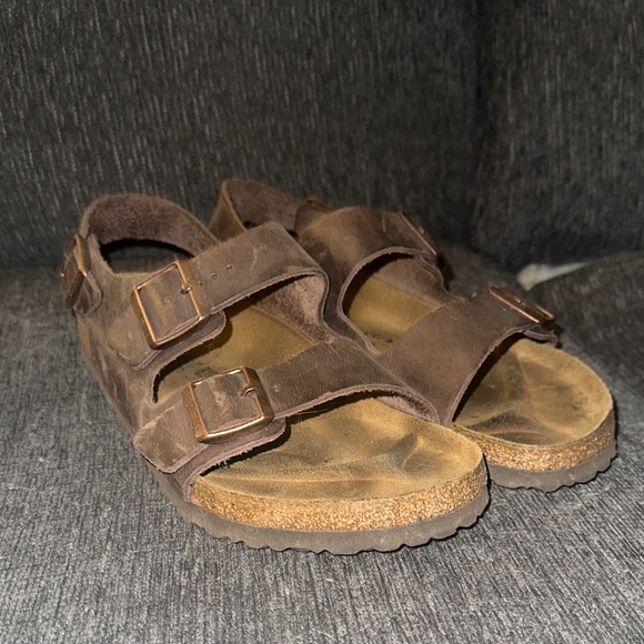 Birkenstock | Shoes | Birkenstock Brown Sandals Classic Twostrap Design ...